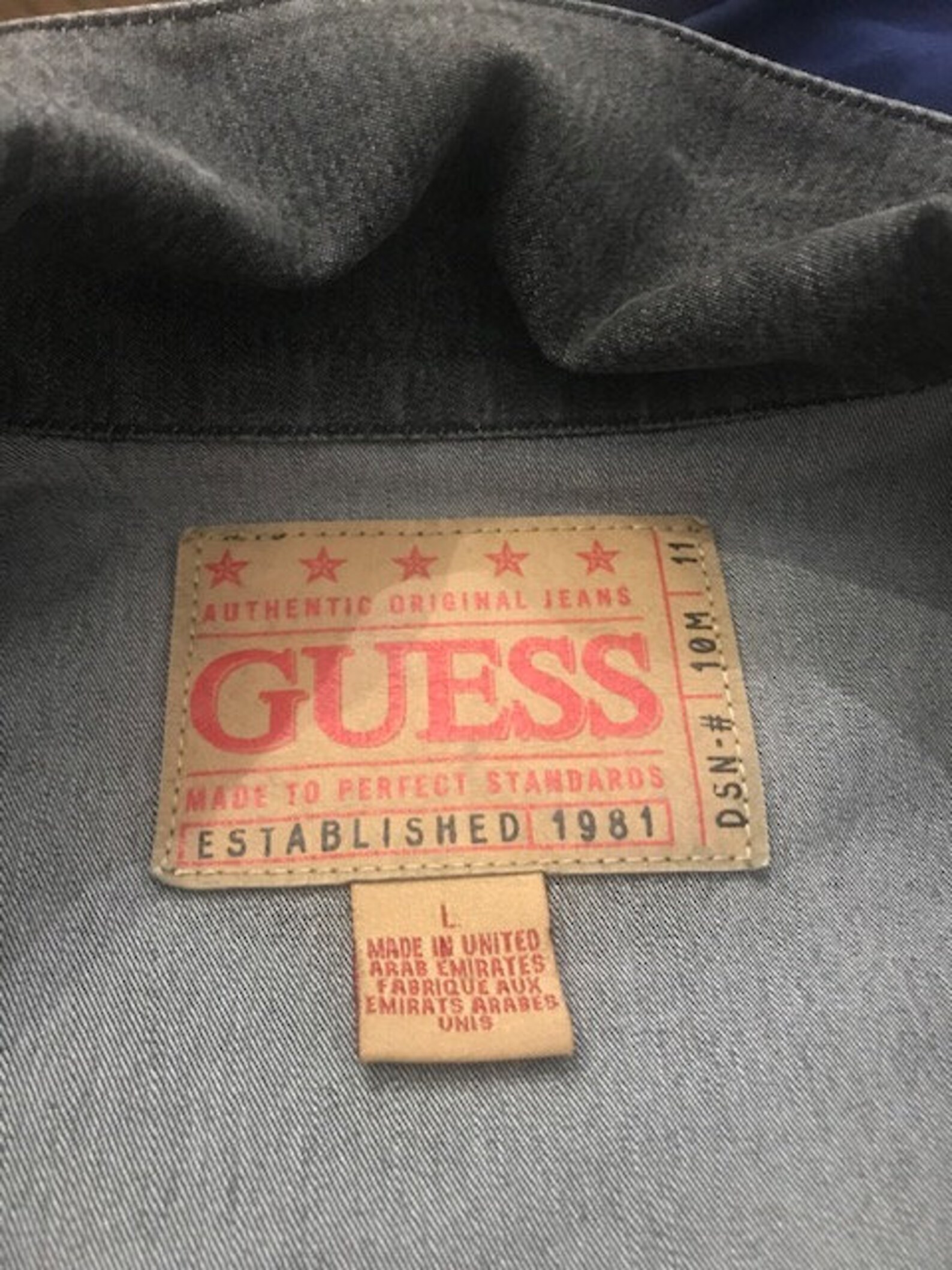 GUESS Denim Grey Jacket Hand Painted Red Heart Women's | Etsy