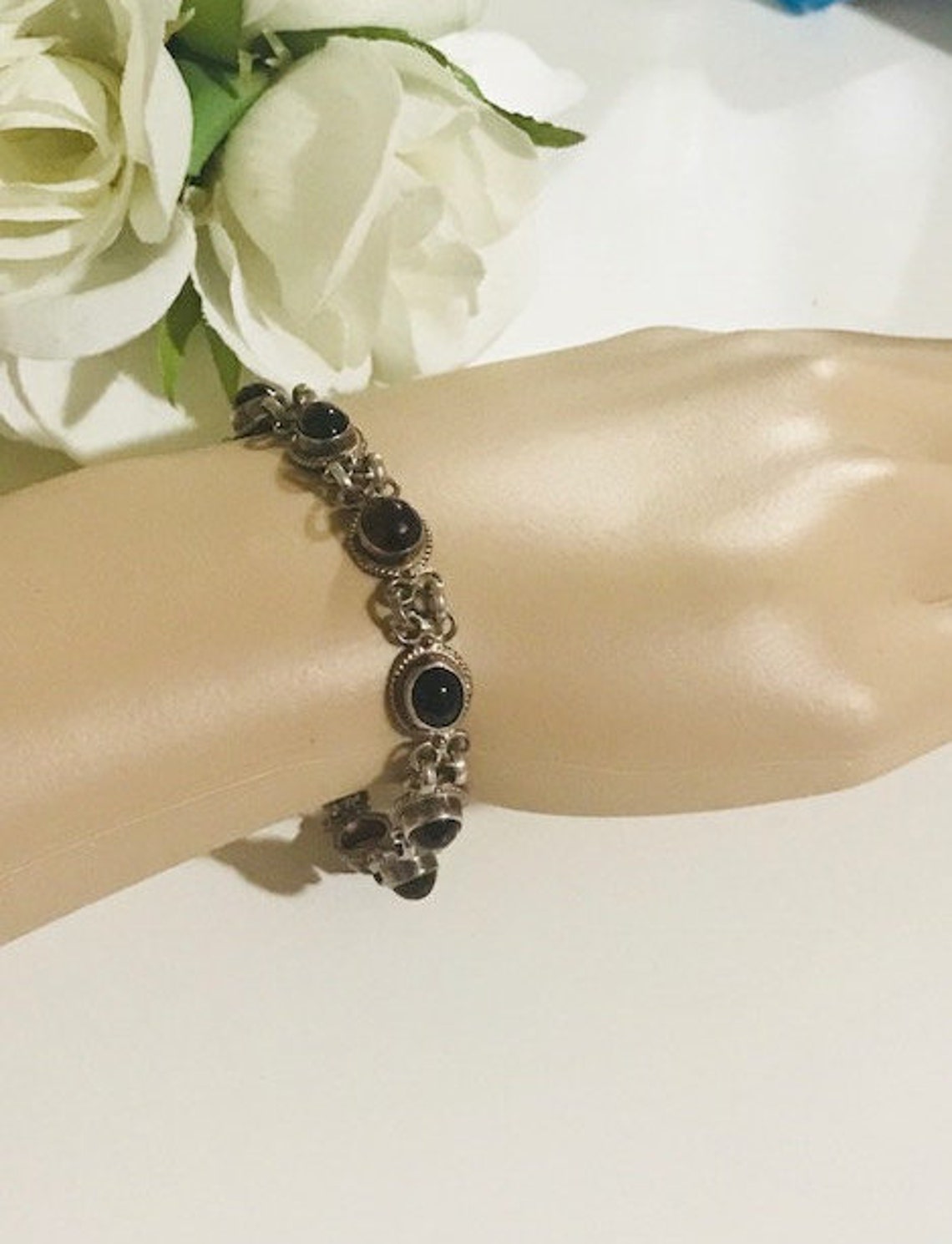 Beautiful Antique Sterling Silver 925 Bracelet, Women's Bracelets, Link ...