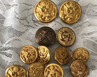 Navy uniform buttons | Etsy