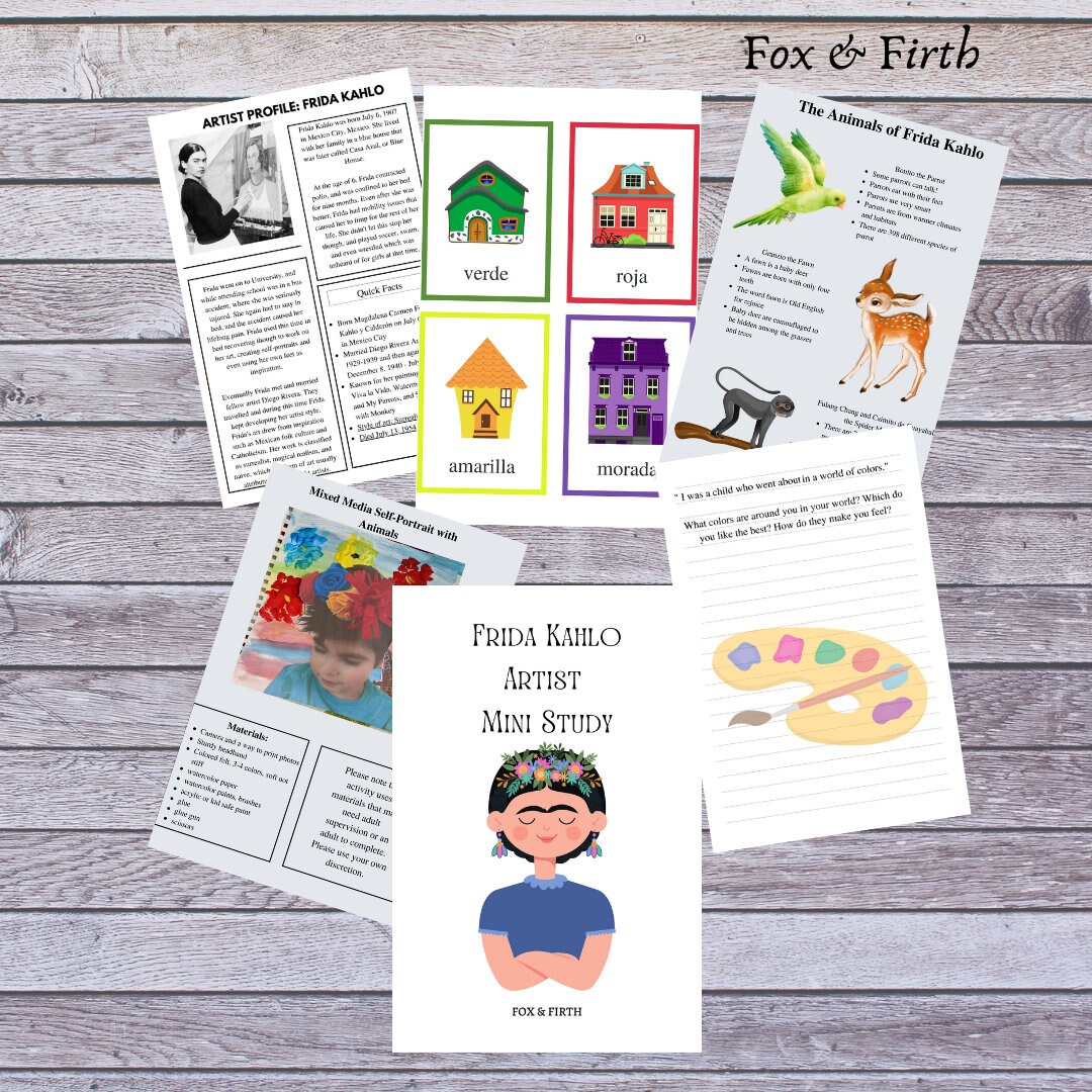 Printable Frida Kahlo Artist Mini Study - Etsy