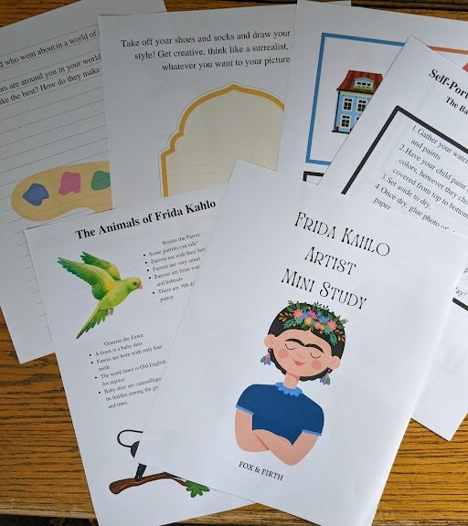 Printable Frida Kahlo Artist Mini Study - Etsy
