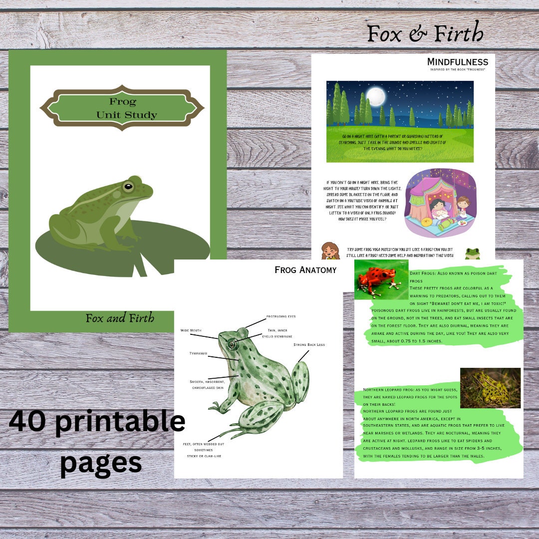 Printable Frog Unit Study - Etsy