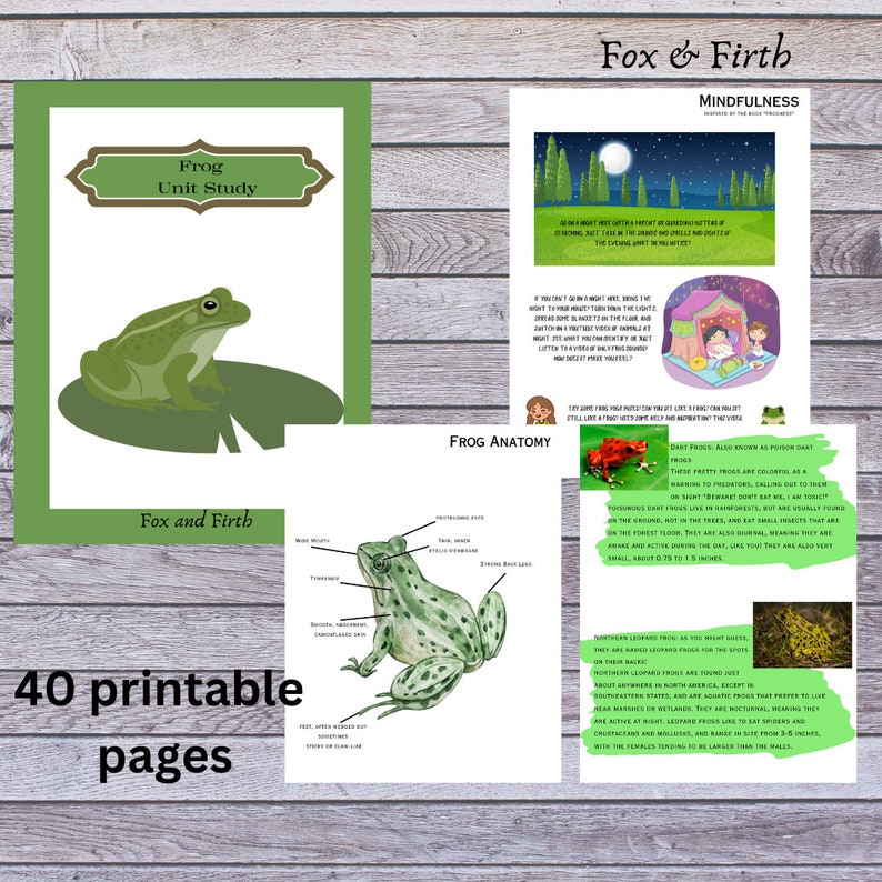 Printable Frog Unit Study - Etsy