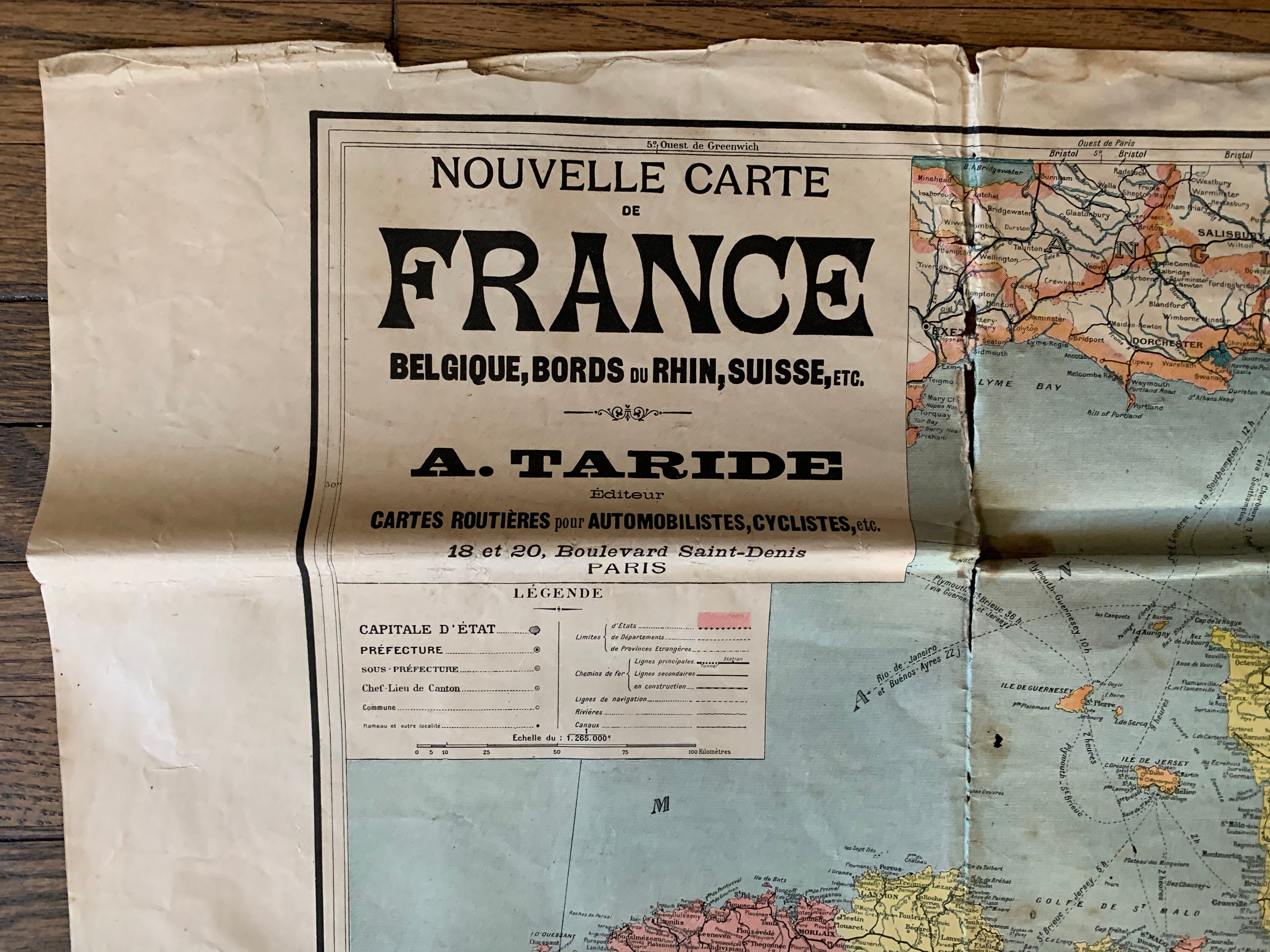 Vintage 1930s Map of France - Etsy