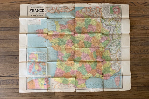 Vintage 1930s Map of France | Etsy