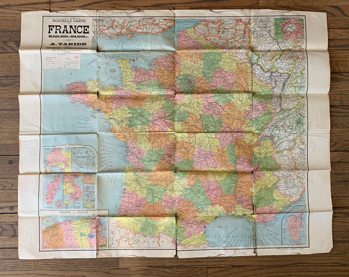 Vintage 1930s Map of France - Etsy