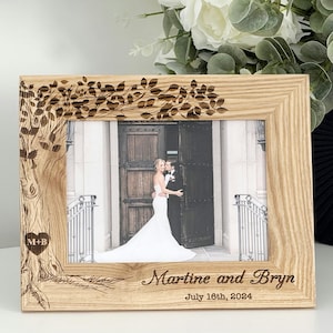 Wedding Photo Frame, Engraved Photo Frame, Custom Wedding Gift ...