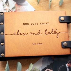 Custom Wood Photo Album, Custom Leather Photo Album, Wedding Photo ...