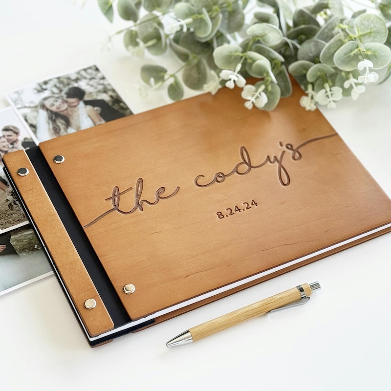 Wood Guest Book - Etsy