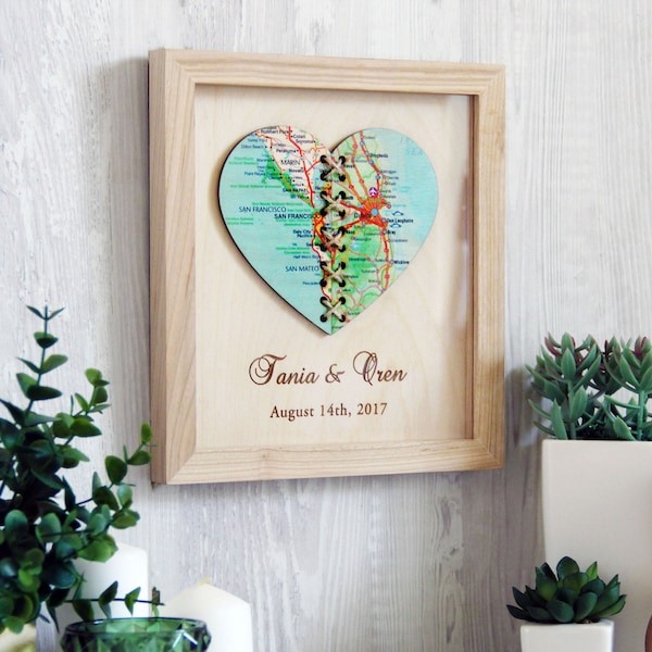 Long Distance Relationship Map - Etsy