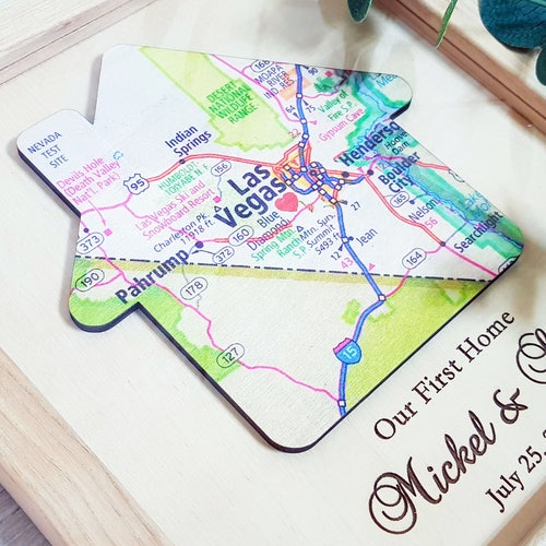 Housewarming Gift Our First Home House Map First Home Gift | Etsy