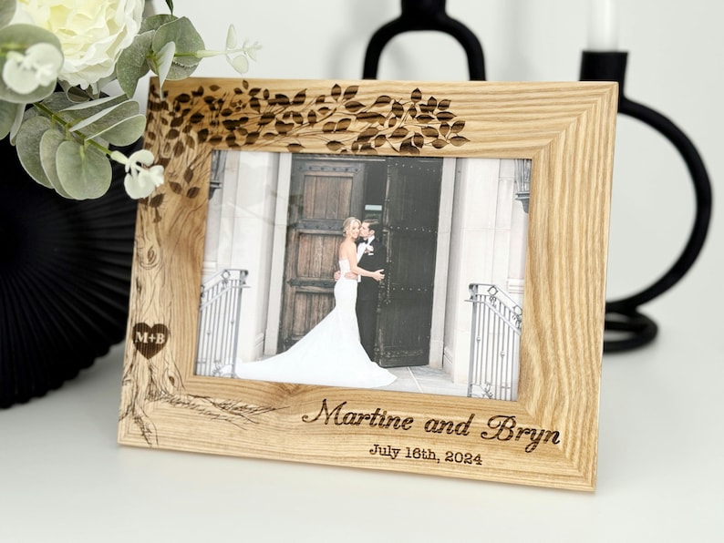 Wedding Photo Frame , Custom Wedding Gift , Wedding Gifts for Couple ...