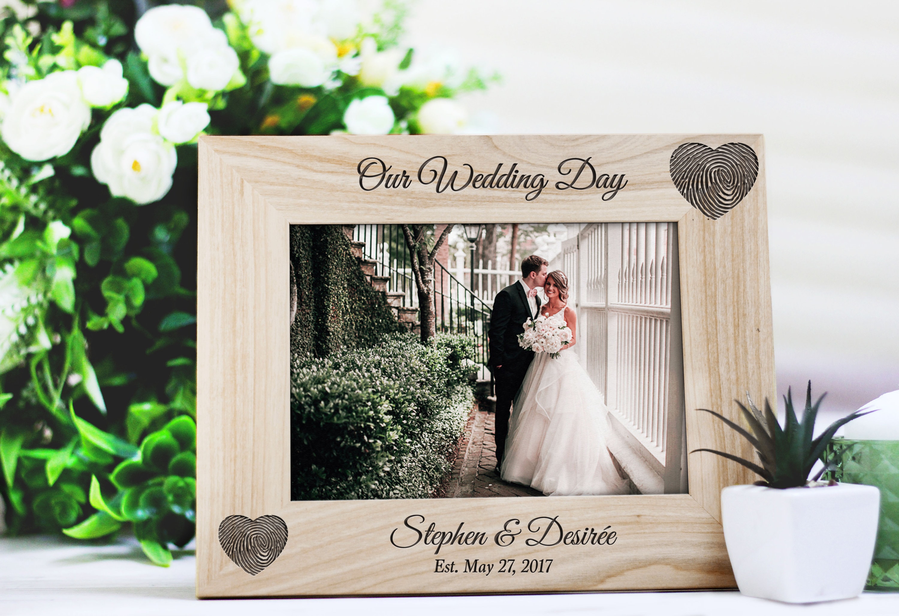 Bridal Shower Gift Personalized Picture Frame Custom Frames Rustic Wood Frame Gift for Family Wedding Picture Frame Engraved Photo Frame Etsy UK