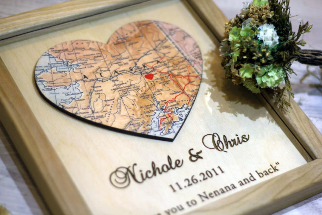 Engagement Map Print Gift for Future Mrs, Engagement Fiancé Gift ...