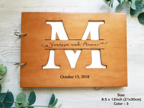 Monogram Guest Book Wedding Guest Book Wedding Guest Book | Etsy