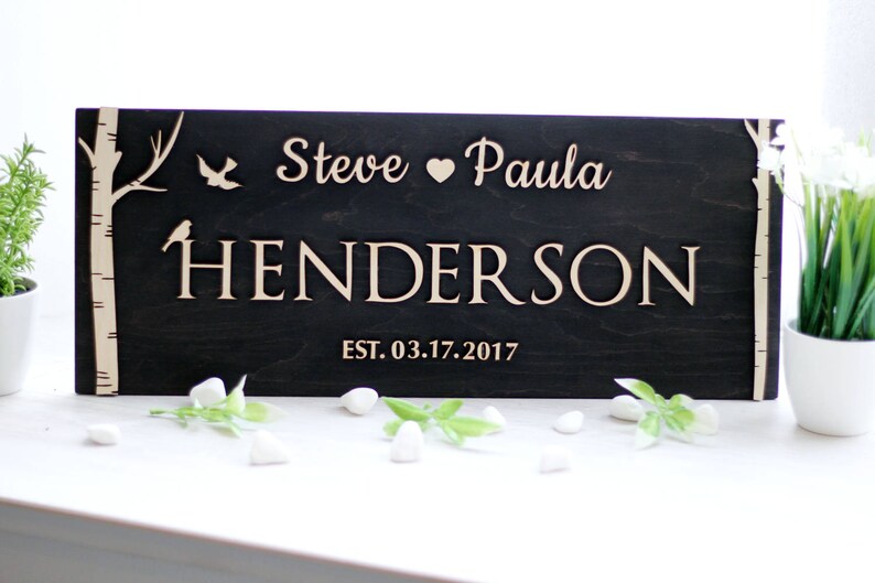 Personalized Family Name Sign: Rustic 3D Wood Home Decor - Etsy