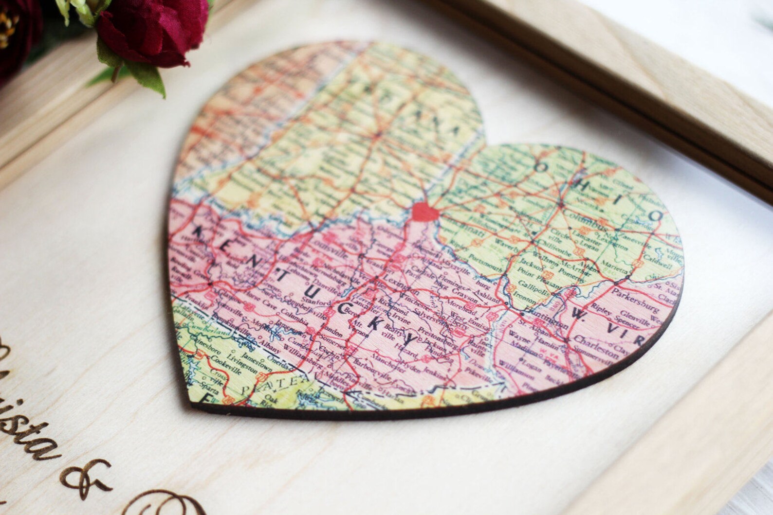 Heart Map Art Gift for Newlyweds Map Gifts Custom City Print - Etsy