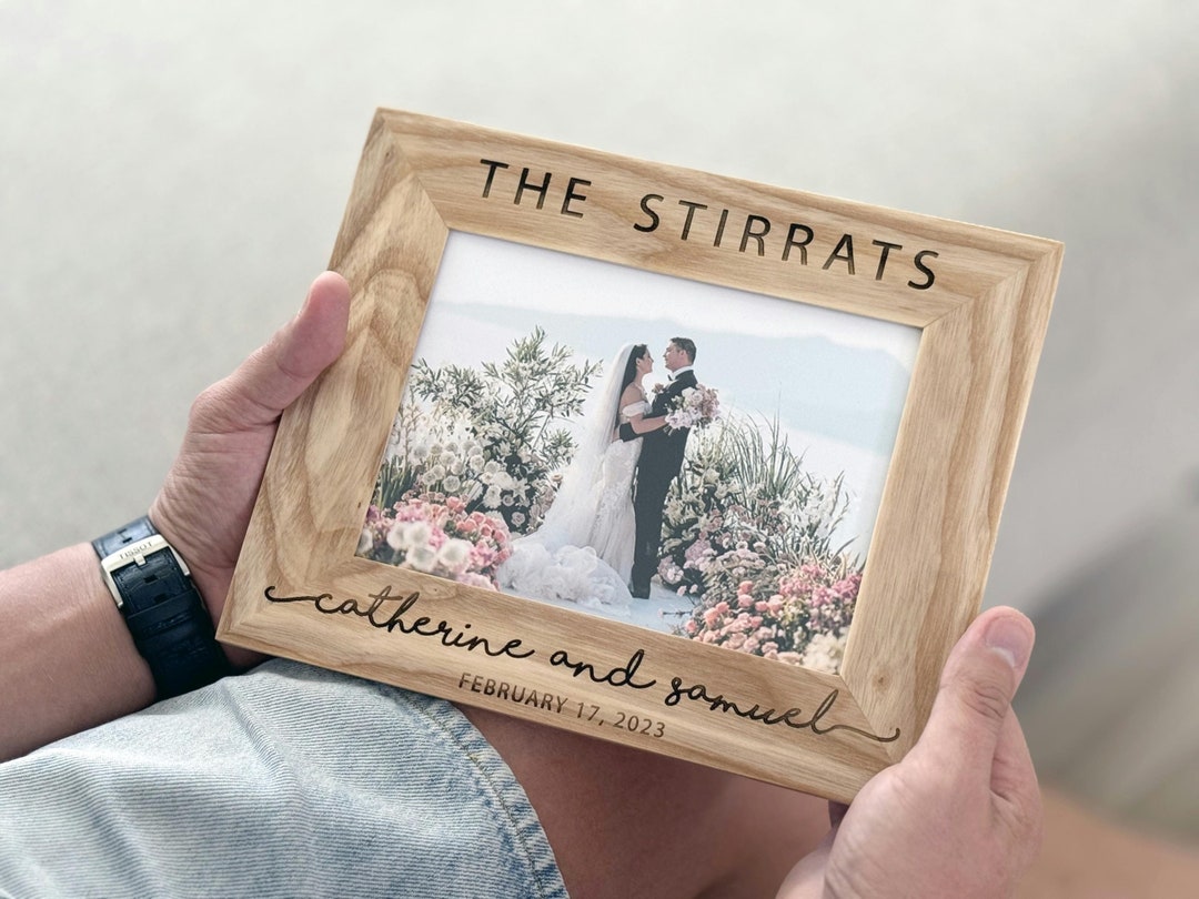 Rustic Oak Wedding Photo Frame, Personalized Gift (4x6) - Etsy