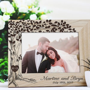 Wedding Photo Frame, Engraved Photo Frame, Custom Wedding Gift ...