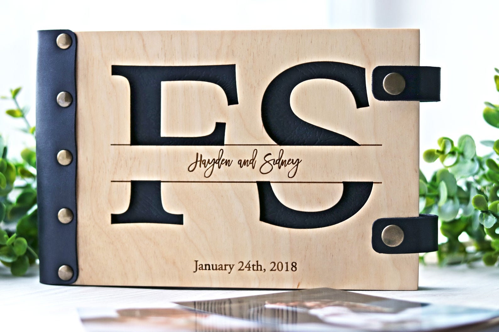 Family Monogram Photo Album, Wedding Album, Large Photo Album, Monogram ...