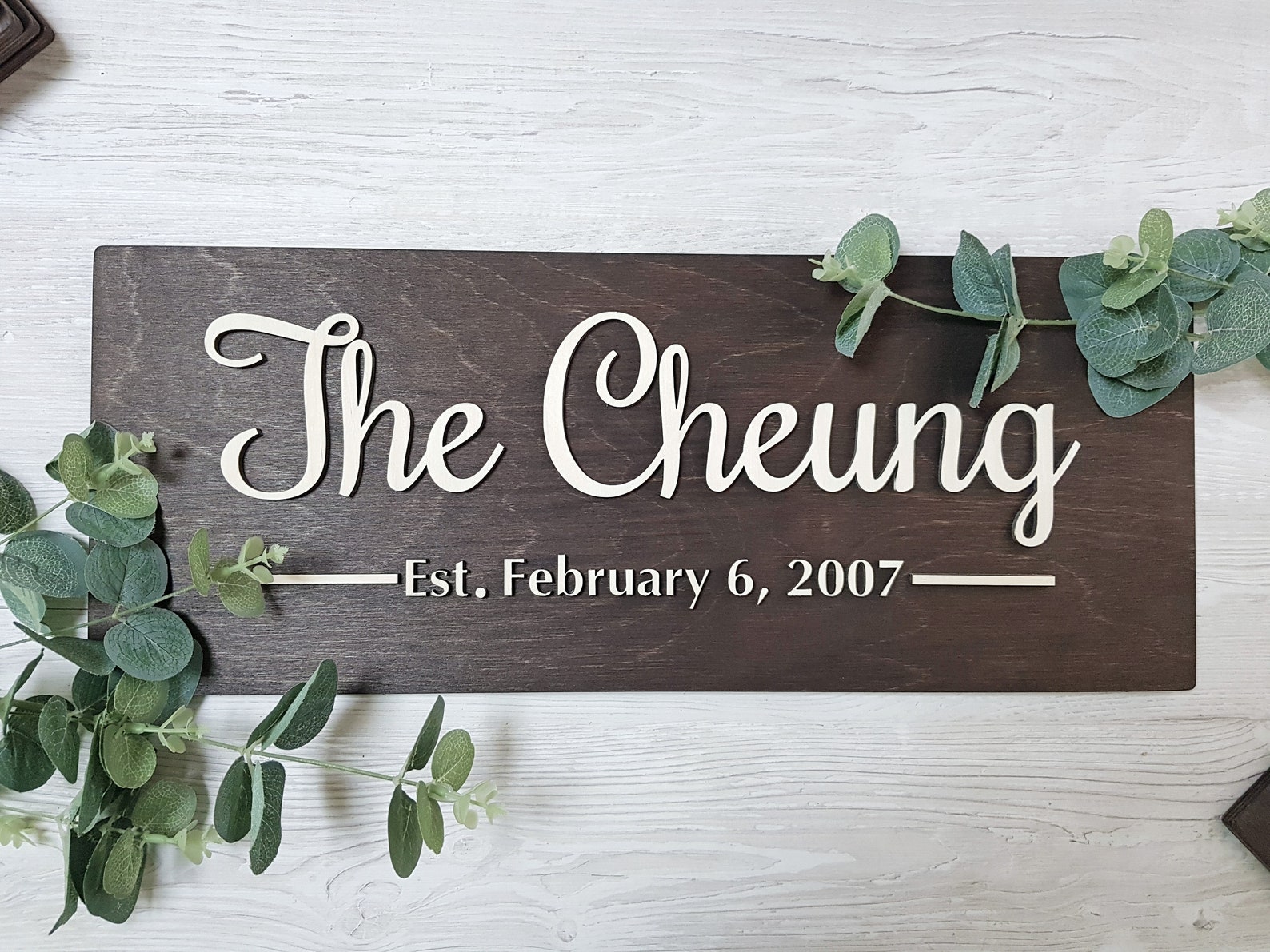 Last Name Sign Wedding Gift Family Name Sign Wedding | Etsy