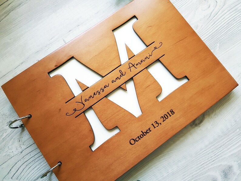 Monogram Guest Book Wedding Guest Book Wedding Guest Book | Etsy