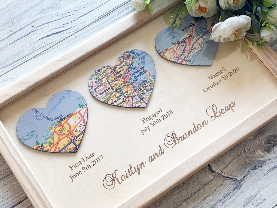 Wedding Gift Map, Personalized Map Art, Wedding Frame Map, Bridal ...