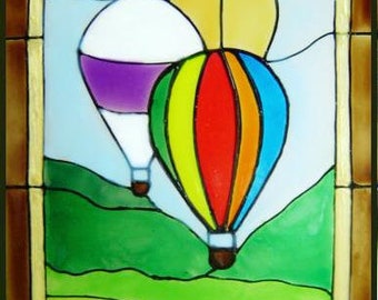 Stained Glass Hot Air Balloons | Etsy