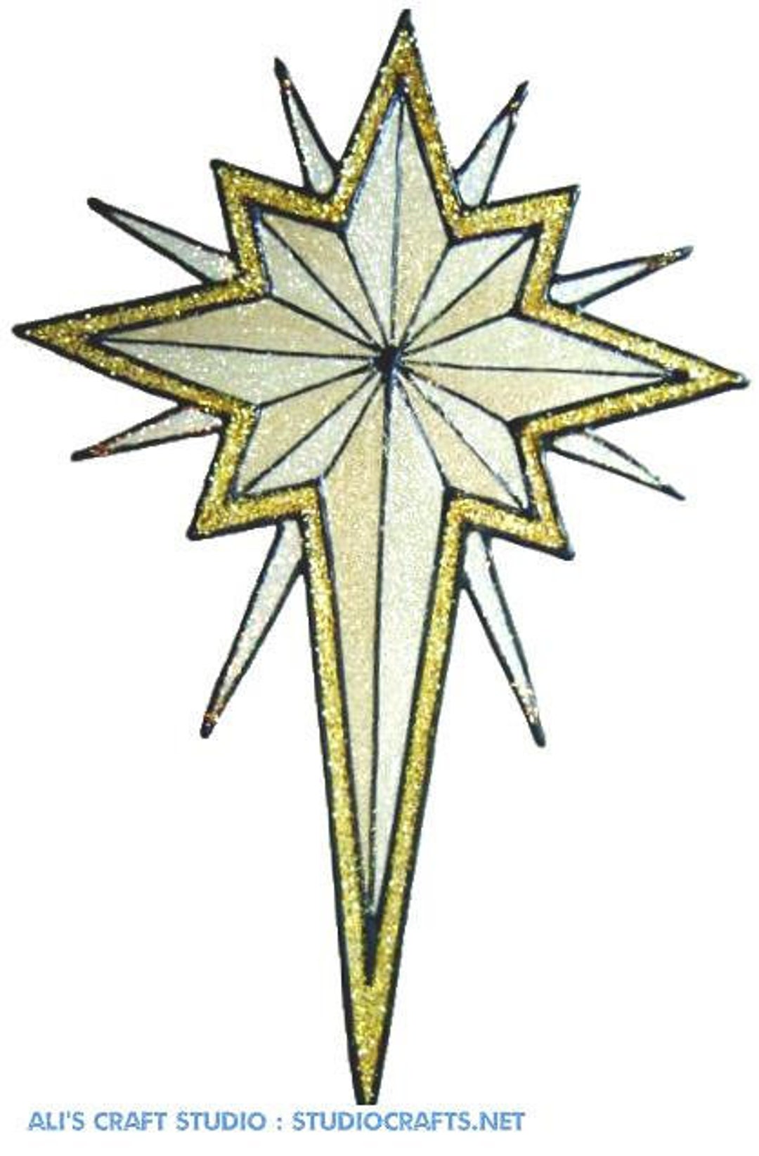 Large Star Window Cling, Handpainted - Get the Look of Stained Glass ...