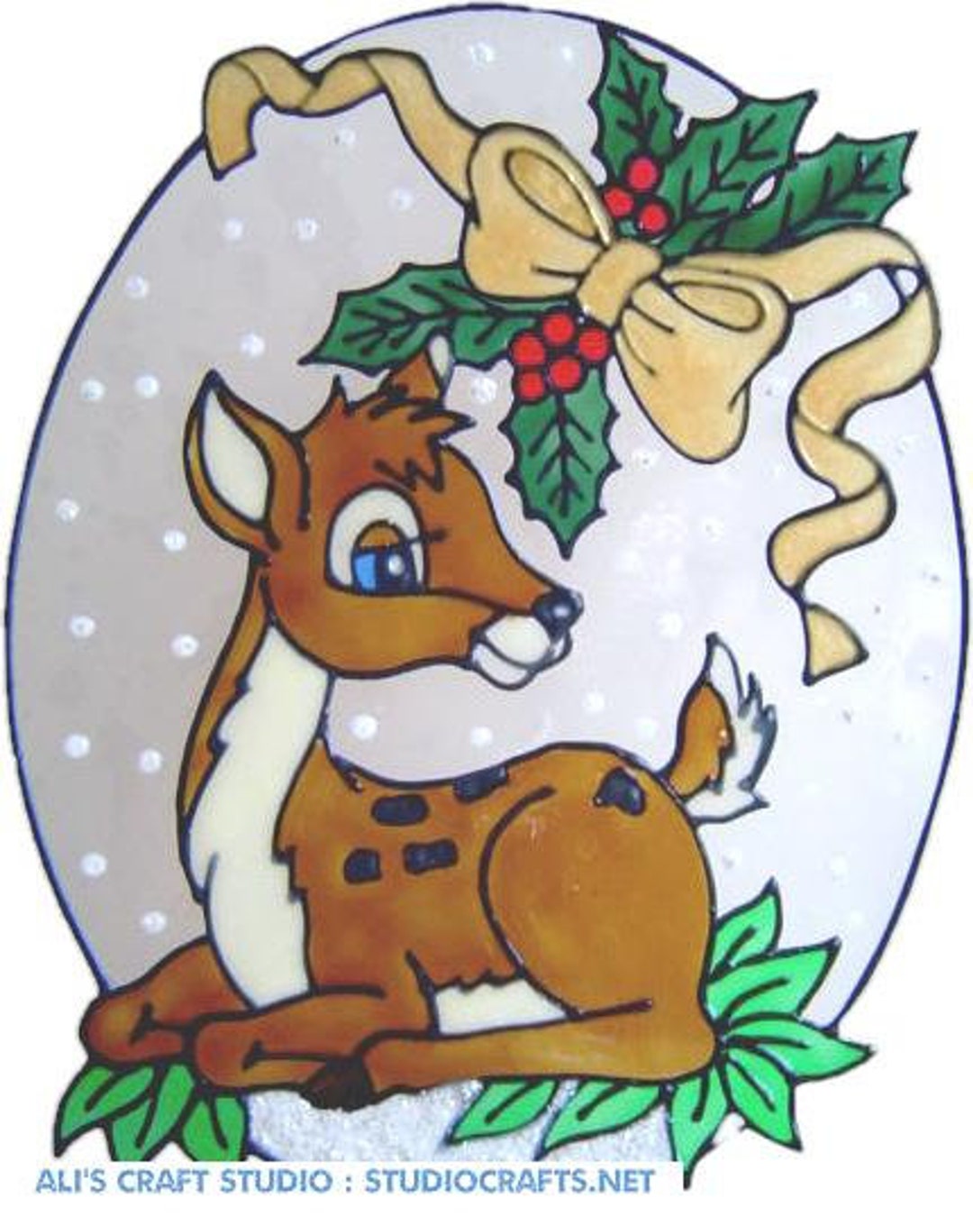 Christmas Deer Peelable Window Clings; Handmade - Get the Look of ...