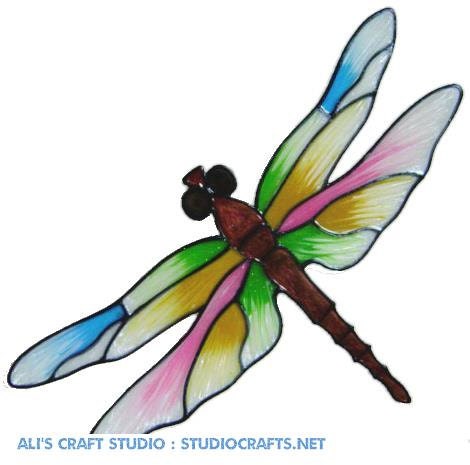 Large Dragonfly Handpainted Window Cling Get the Look of - Etsy
