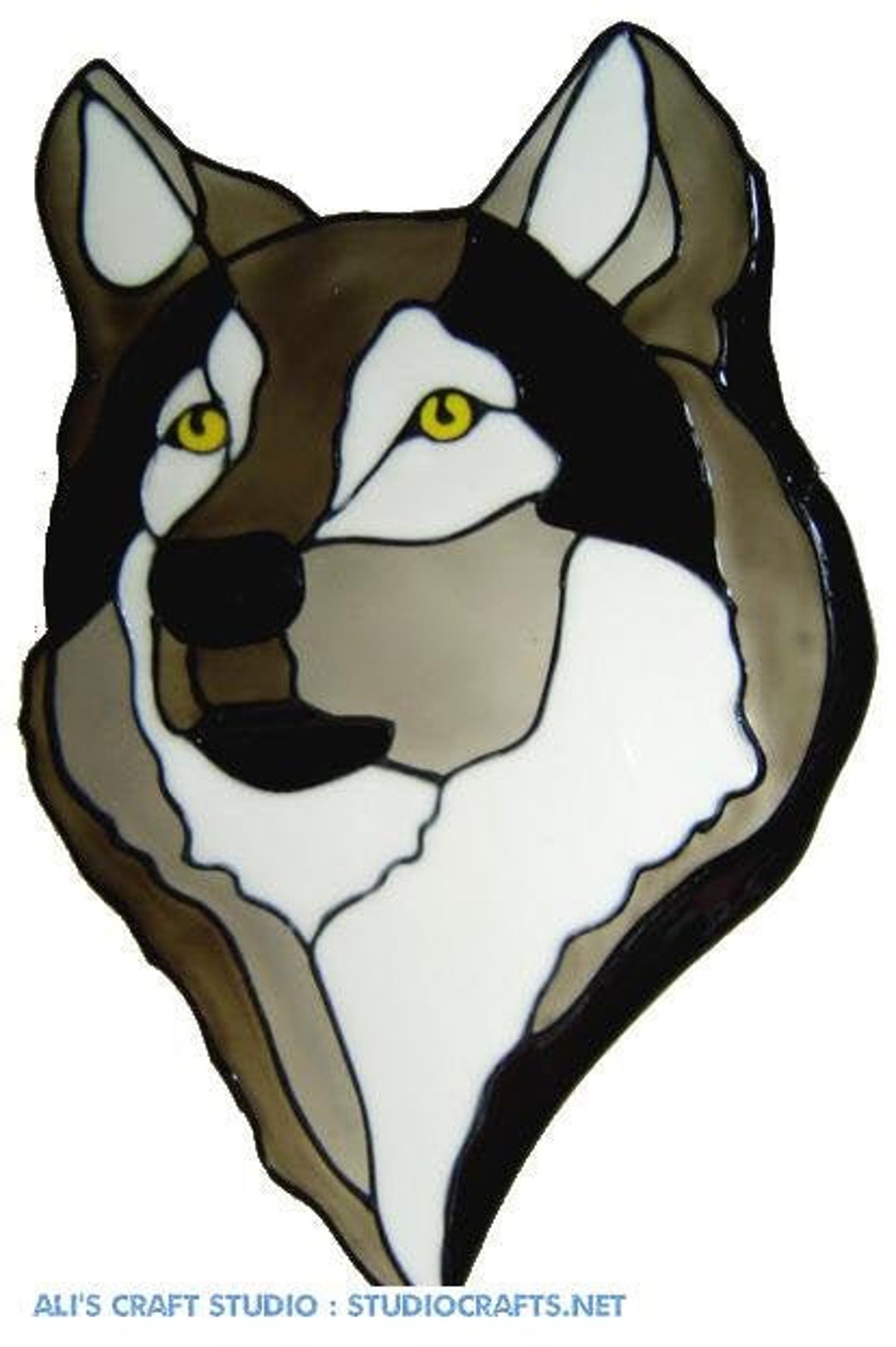 Wolf Handpainted Window Cling - Get the Look of Stained Glass (ref 541 ...