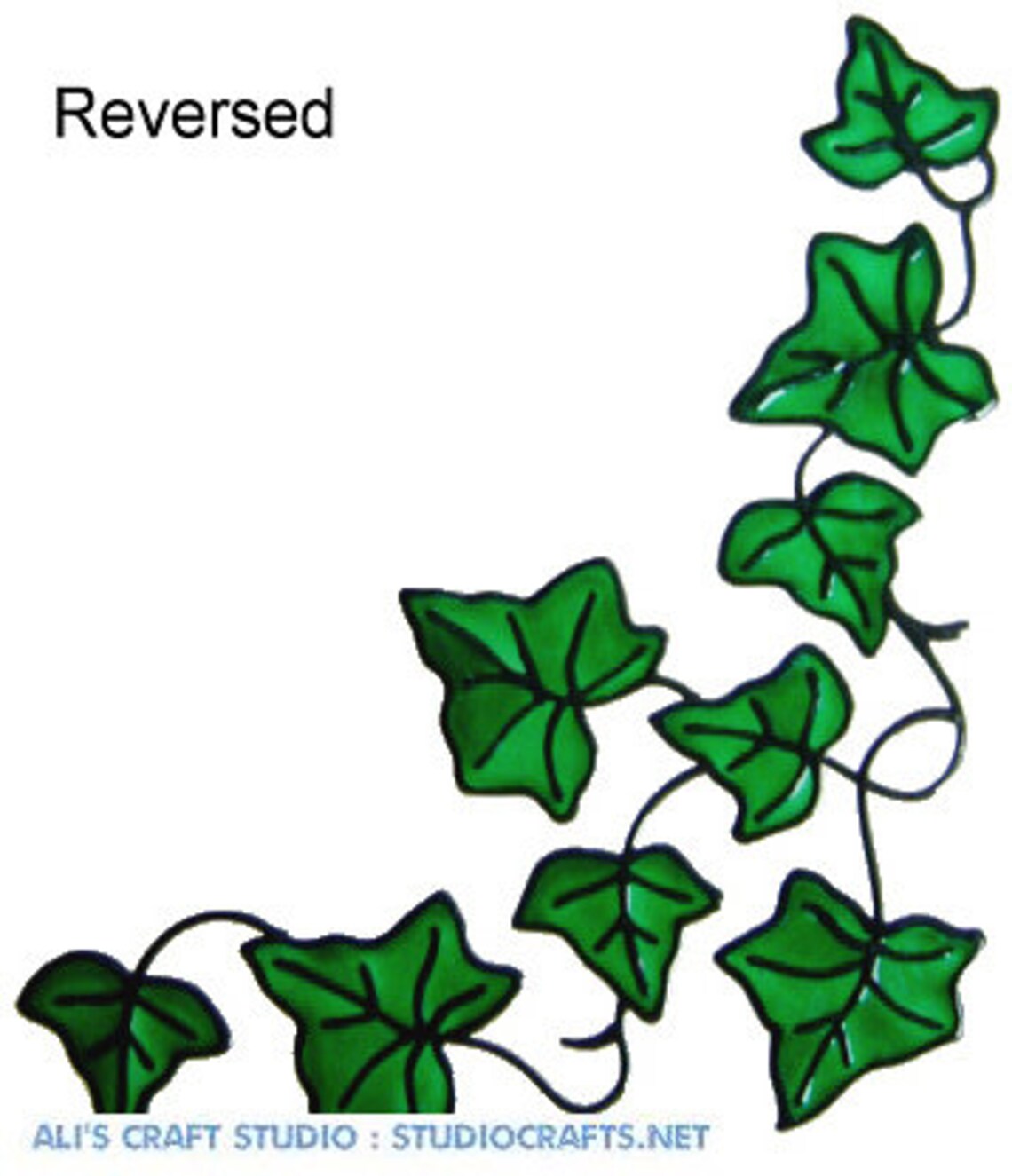 Ivy Corner Window Cling - Handpainted to Get the Look of Stained Glass ...