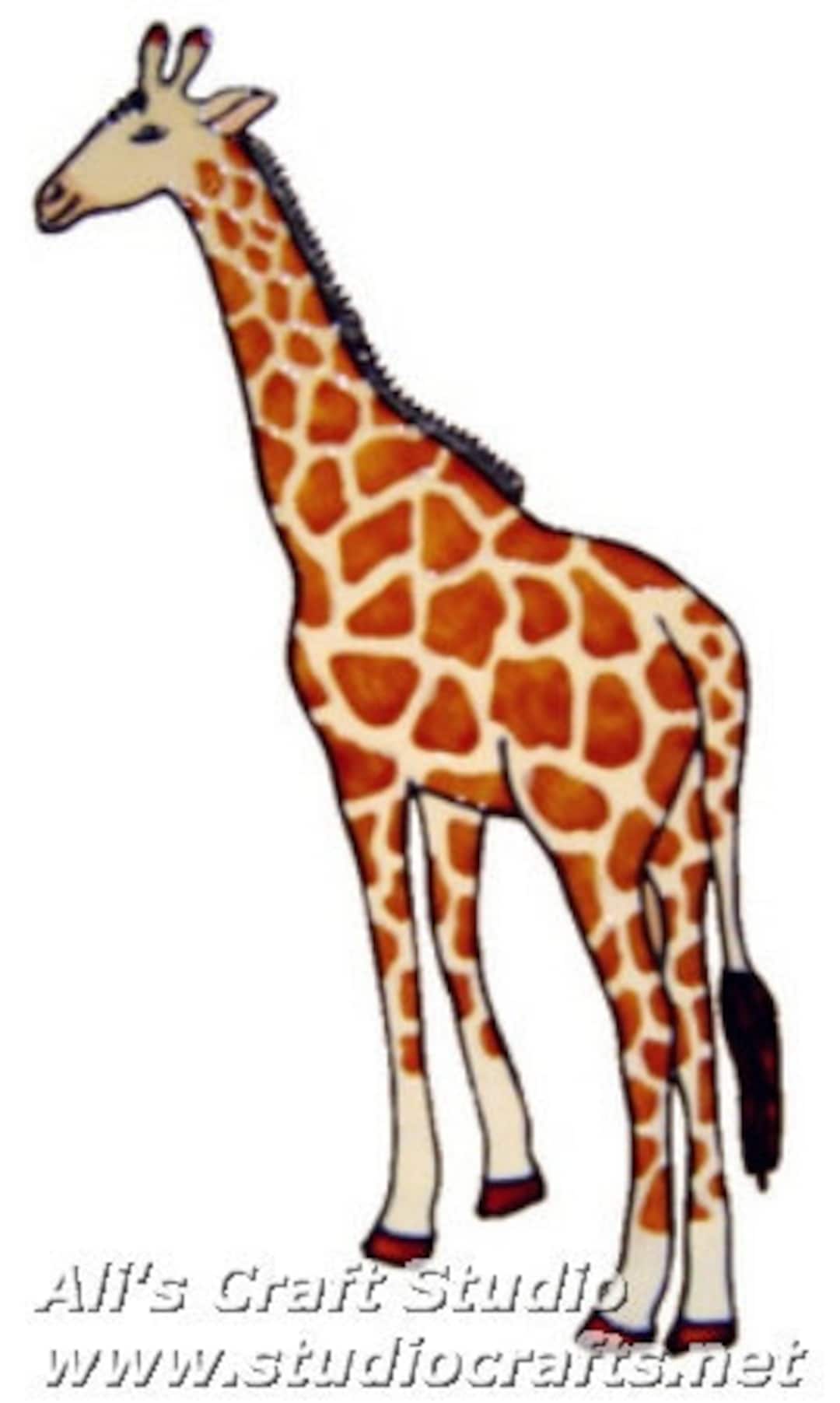 Giraffe Handpainted Window Cling - Get the Look of Stained Glass (ref ...