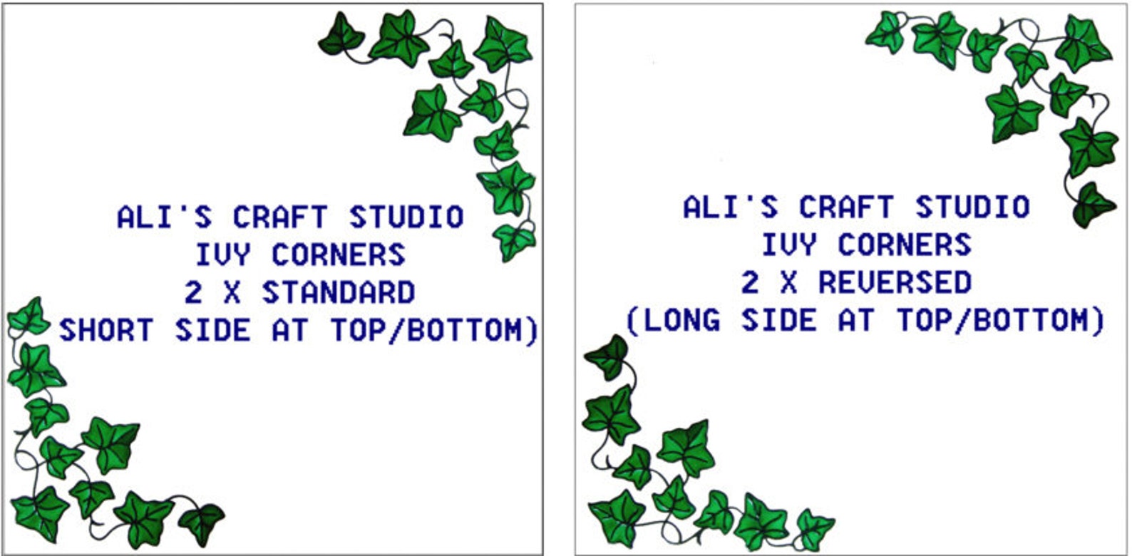 Ivy Corner Window Cling - Handpainted to Get the Look of Stained Glass ...