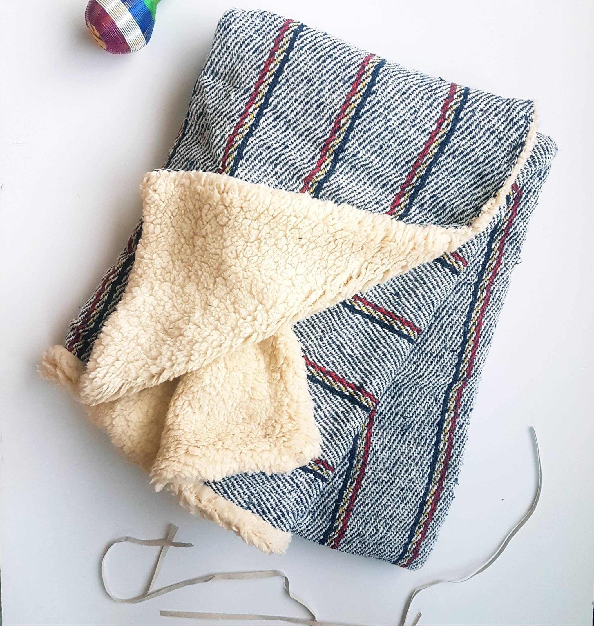 Mexican jerga cozy baby blanket 35x35 quilt | Etsy