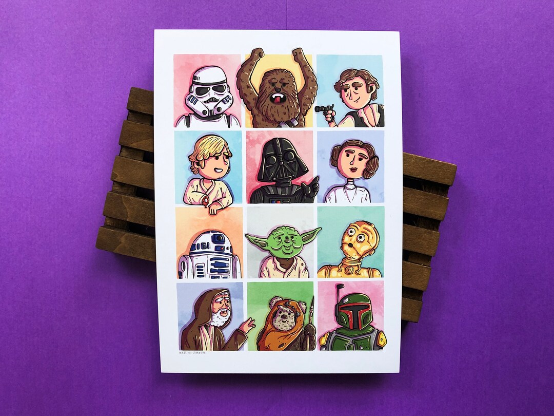 Original Digital Art Print Star Wars Grid / Poster - Etsy