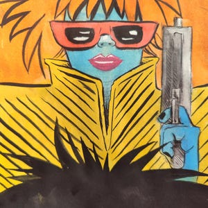Cinematic Doodles Original Art, Goauche, Watercolor, Retro Futurismo ...