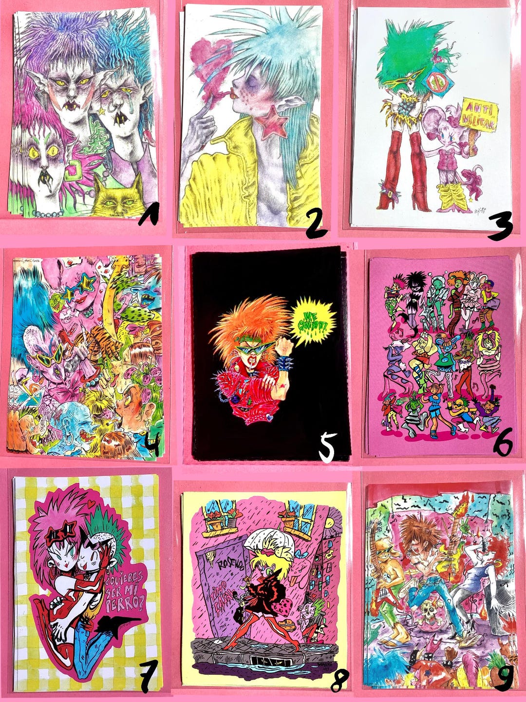 Punk Rock Art Prints: 80s Retro Metal Art (A6) - Etsy