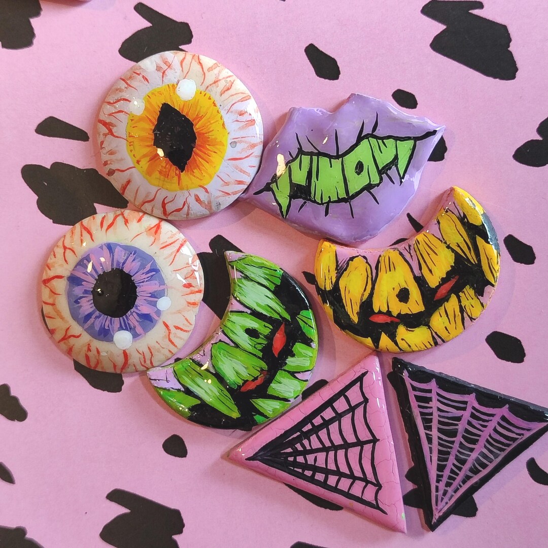 Handmade Monster Pins: Retro Horror Badges - Etsy