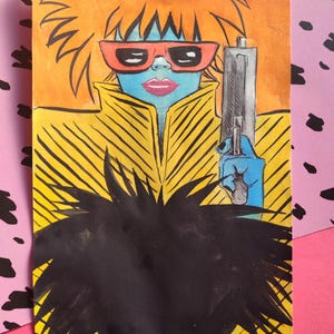 Cinematic Doodles Original Art, Goauche, Watercolor, Retro Futurismo ...