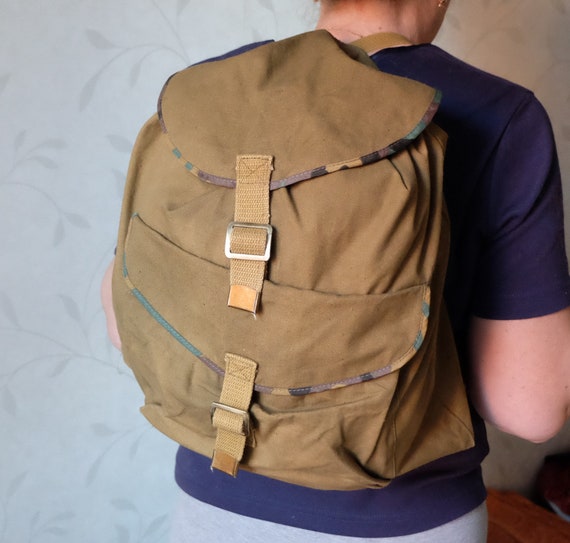 Vintage Backpack rucksack retro Russian knapsack USSR | Etsy