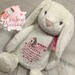 Personalised Bunny Rabbit Teddy Bear, Worry Bunny, Boy or Girl ...