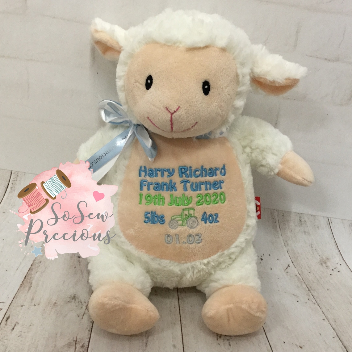 Personalised Cubbies Teddy Sheep Lamb Personalised - Etsy UK