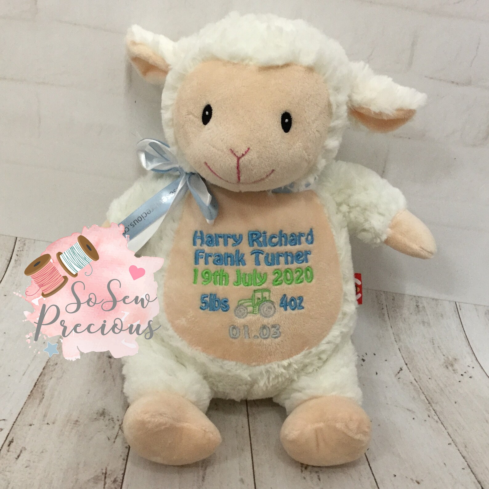 Personalised Cubbies Teddy Sheep Lamb Personalised - Etsy UK