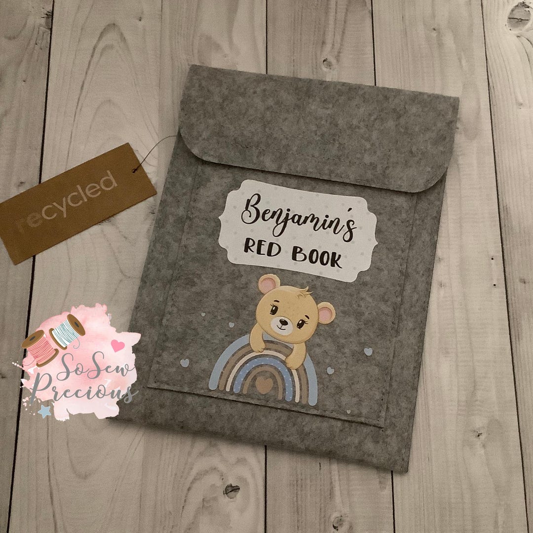 Personalised Babies Red Book Case, Birth Notes , Personalized Baby Gift ...