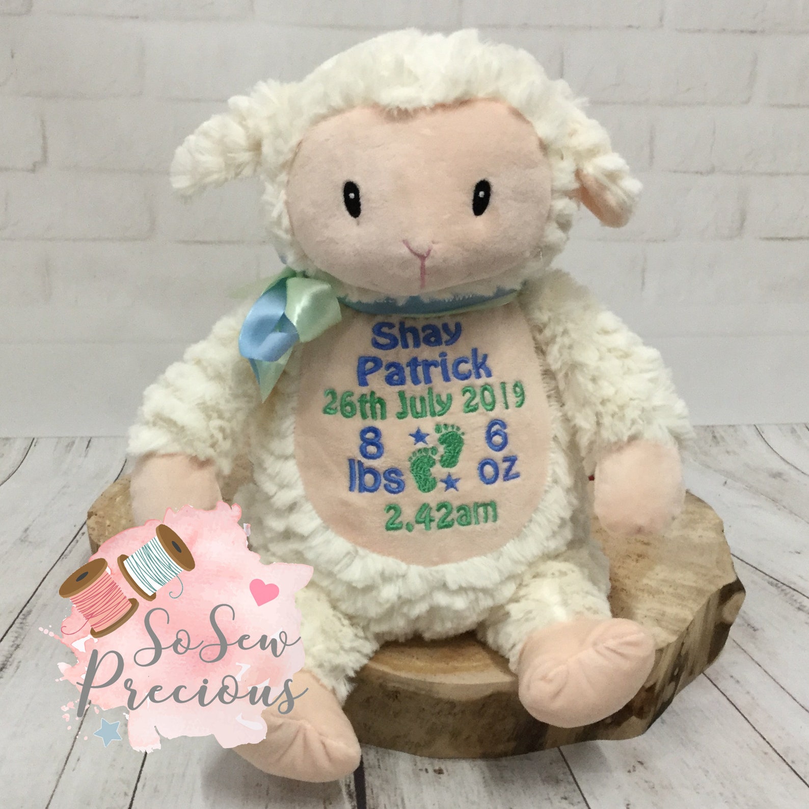 Personalised Cubbies Teddy Sheep Lamb Personalised | Etsy UK