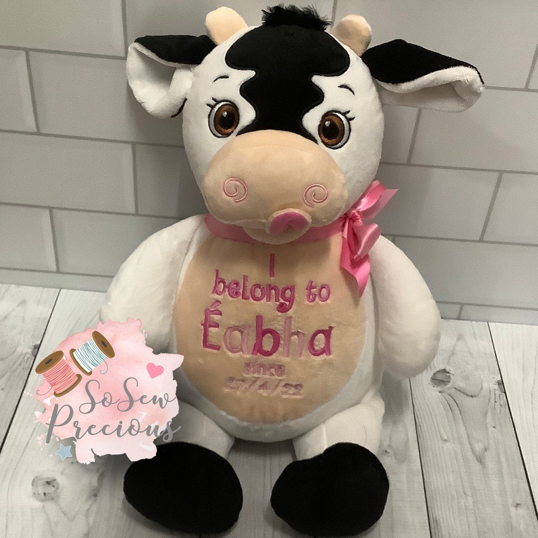Personalised Cubbies Cow,i Belong to Baby Gift, Personalised Teddy Bear ...