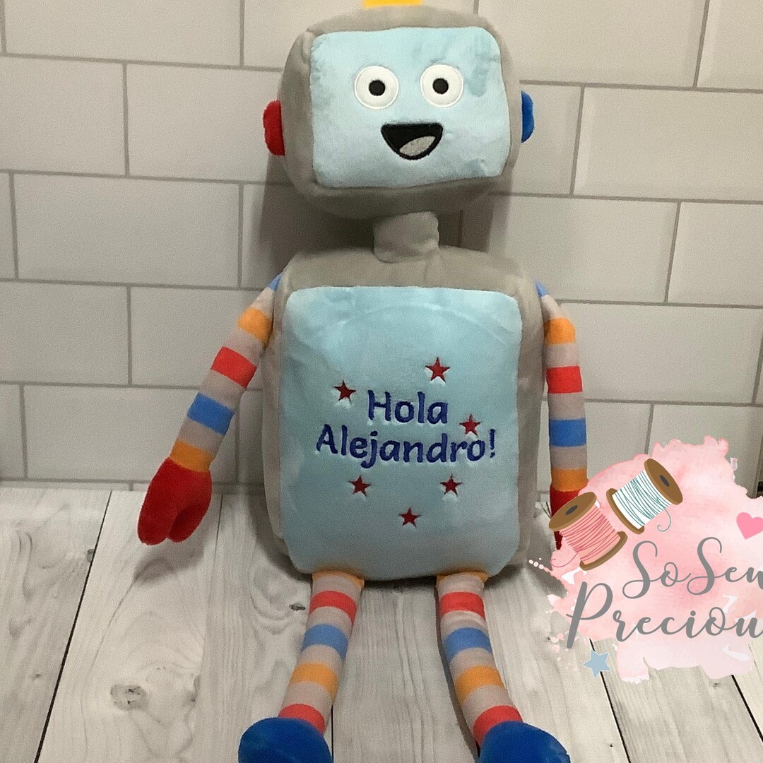 Personalised Robot Teddy Bear, Birthday Gift, Boy or Girl , Christening ...