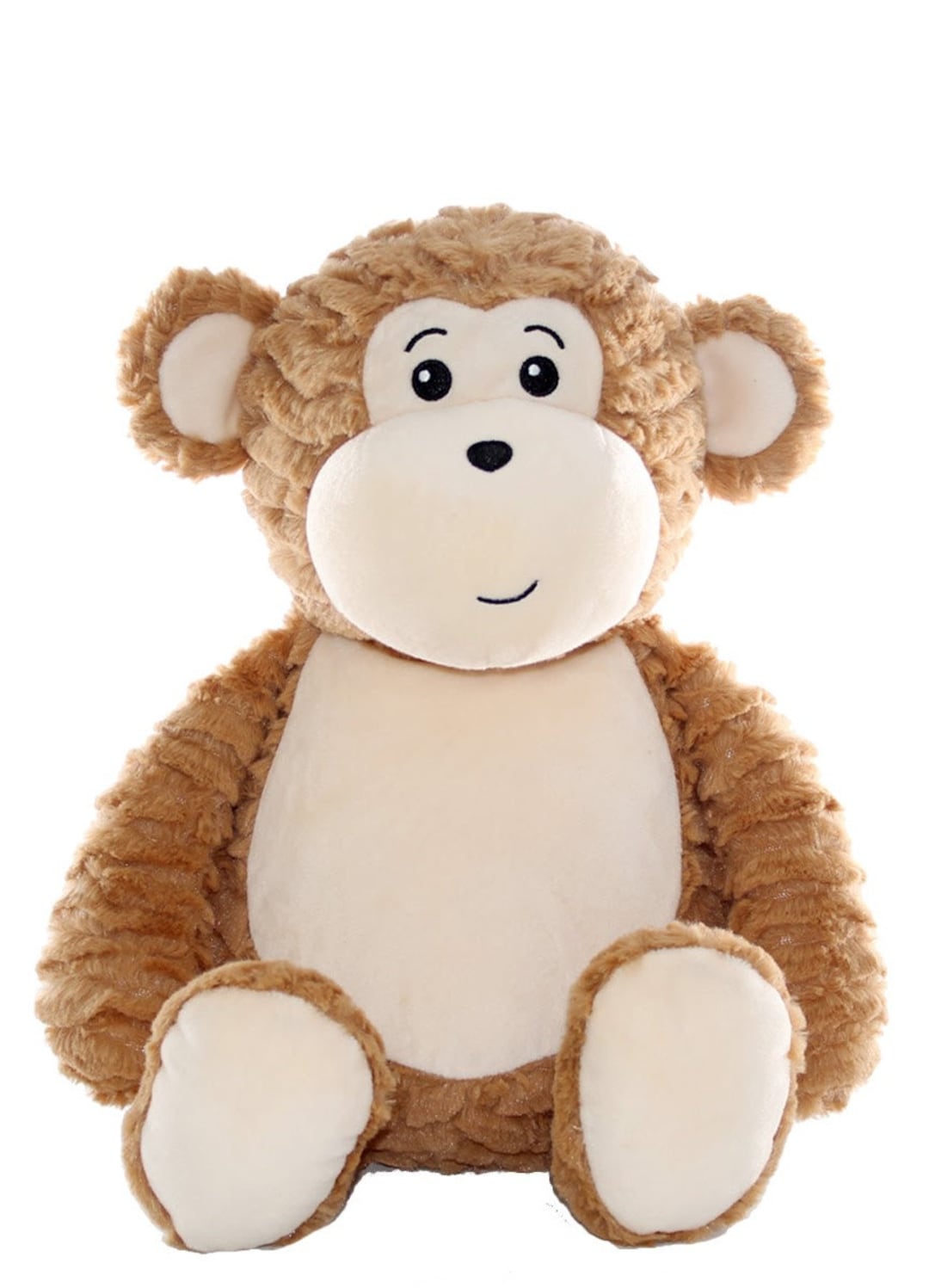 Personalised Monkey Teddy Bear, Embroidered Custom Cubbies, Birth Gift ...